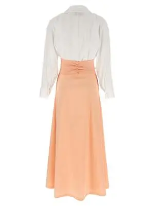 Bernadette Clarence Dress With Embossed Camellia Skirt