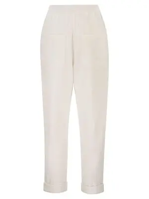 Brunello Cucinelli Stretch Cotton Gabardine Jogging Trousers