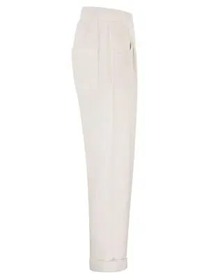 Brunello Cucinelli Stretch Cotton Gabardine Jogging Trousers