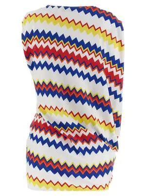 Missoni Zigzag Pattern Peplum Top