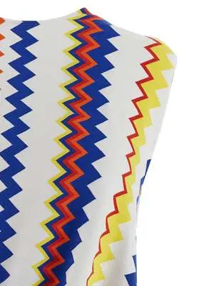 Missoni Zigzag Pattern Peplum Top