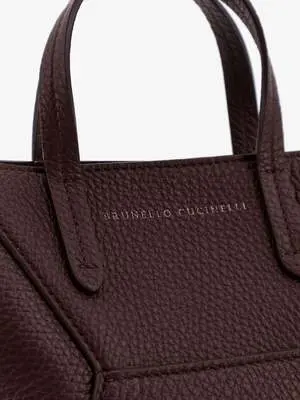 Brunello Cucinelli Duo Leather Crossbody Bag - Red