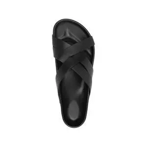 TOM FORD Leather Crossover Strap Sandals - Black