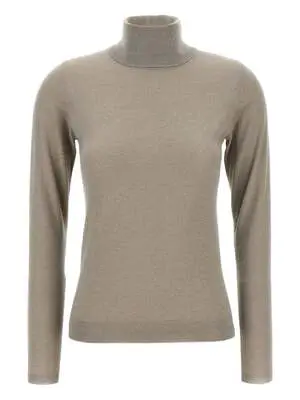 Brunello Cucinelli Cashmere Blend Roll Neck Sweater - Multicolor