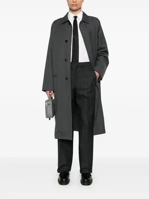 Prada Prince Of Wales Plaid Wool Trousers - Gray