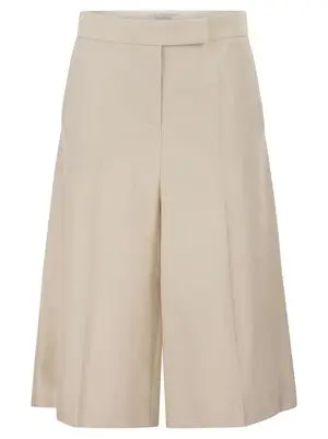 Max Mara Tailored Linen Bermuda Shorts - Multicolor