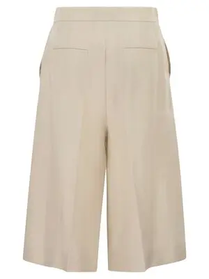 Max Mara Tailored Linen Bermuda Shorts - Multicolor