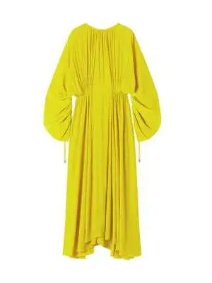 LANVIN LANVIN Crew-Neck Midi Dress With Draped Detail Multicolor