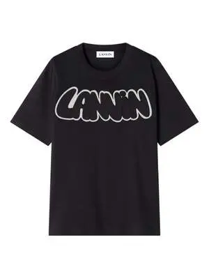 LANVIN T-shirt With Applique - Black