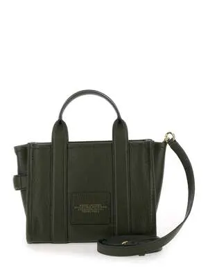 Marc Jacobs The Tote Bag Media In Hammered Leather - Green