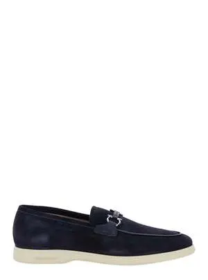 FERRAGAMO Cosimo Suede Loafers With Metallic Hooks - Multicolor