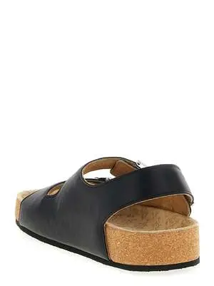 Balenciaga X Scholl Leather Buckled Sandals