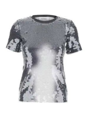 Sportmax SPORTMAX Sequined Tech Fabric T-Shirt Multicolor