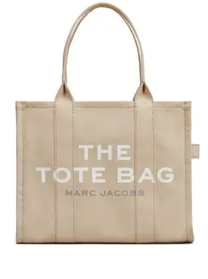 Marc Jacobs The Large Tote Shoulder Bag With Contrast Logo - Cream