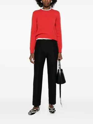 TOTEME Wool Slim Fit Trousers - Multicolor