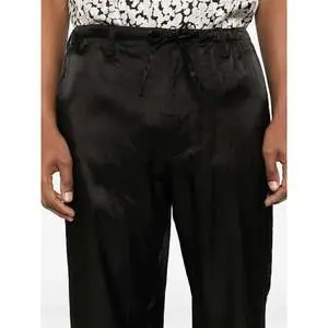 Dries Van Noten Cotton & Viscose Wide-leg Trousers - Black