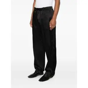 Dries Van Noten Cotton & Viscose Wide-leg Trousers - Black