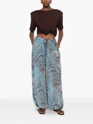 Etro Wide Leg Pants With Tassels