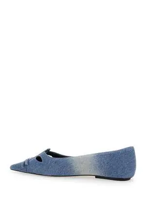 Marc Jacobs Kat Blue Cotton Ballerinas - Multicolor