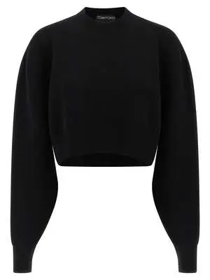 TOM FORD Cropped Knit Sweater - Black