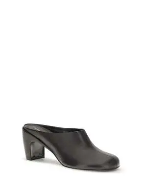 Dries Van Noten Leather Mules With Slanted Heel
