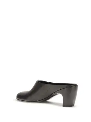 Dries Van Noten Leather Mules With Slanted Heel