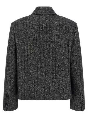 Dolce & Gabbana Striped Wool Double-breasted Blazer