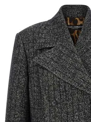 Dolce & Gabbana Striped Wool Double-breasted Blazer