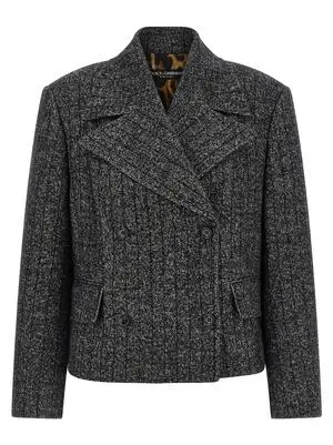 Dolce & Gabbana Striped Wool Double-breasted Blazer