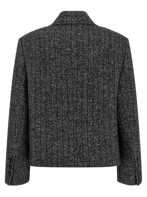 Dolce & Gabbana Striped Wool Double-breasted Blazer