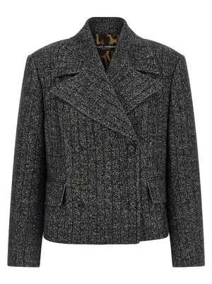 Dolce & Gabbana Striped Wool Double-breasted Blazer - Multicolor