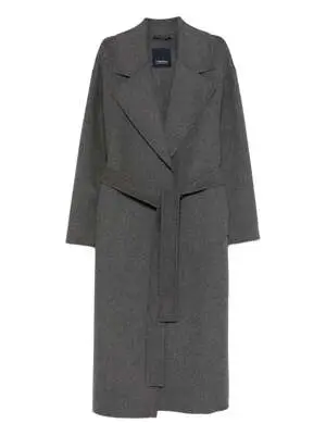 Max Mara Wool Belted Coat - Multicolor