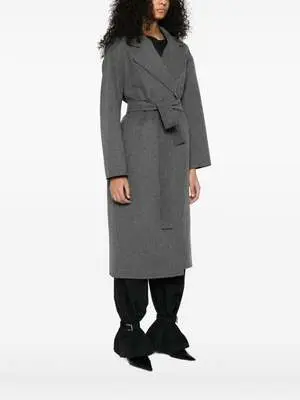 Max Mara Wool Belted Coat - Multicolor