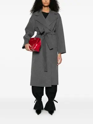 Max Mara Wool Belted Coat - Multicolor