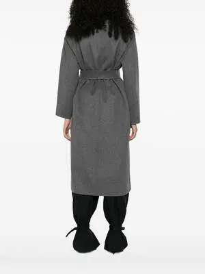 Max Mara Wool Belted Coat - Multicolor