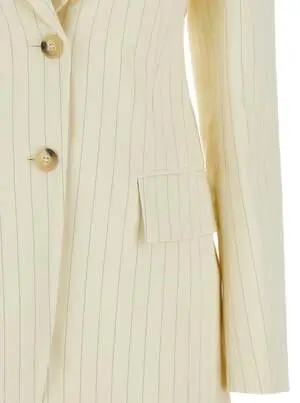 Sportmax Aversa Single-breasted Striped Blazer - Multicolor