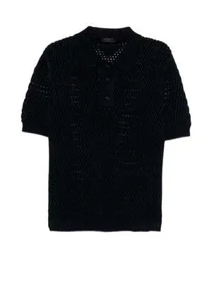 Prada Cotton Linen Polo Neck - Multicolor