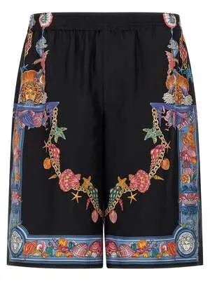 Versace Wide Leg Shorts For Men