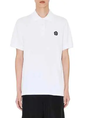 Kenzo Slim-fit Cotton Polo Shirt Boke Flower 2.0 - White