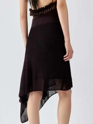 Jacquemus La Jupe Voilier Asymmetrical Draped Viscose Skirt