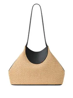 Givenchy Small Raffia Tote Bag With Leather Details - Multicolor
