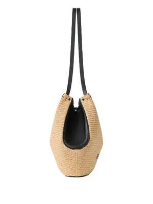 Givenchy Small Raffia Tote Bag With Leather Details - Multicolor