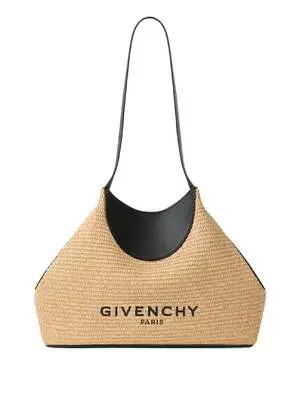 Givenchy Small Raffia Tote Bag With Leather Details - Multicolor