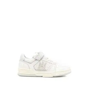 Amiri Low Top Sneakers With Perforated Detailing And Touch-strap Fastening - White