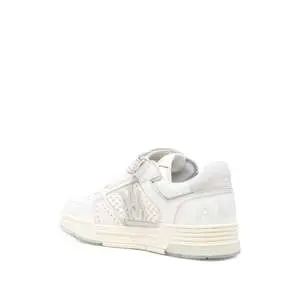 Amiri Low Top Sneakers With Perforated Detailing And Touch-strap Fastening - White
