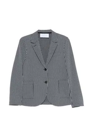 Harris Wharf London Cotton Blend Striped Blazer - Multicolor