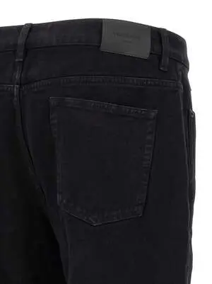 Saint Laurent Garment-dyed Cotton Denim Jeans - Black
