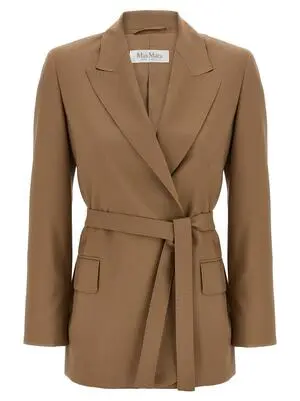 Max Mara Talento Wool Blazer - Brown