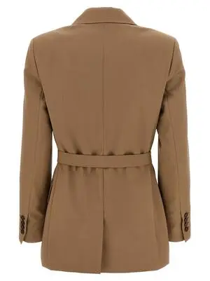 Max Mara Talento Wool Blazer - Brown