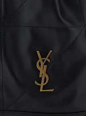 Saint Laurent Jamie Shoulder Bag With Two Top Handles And Cassandre Plate In Black Leather - Multicolor
